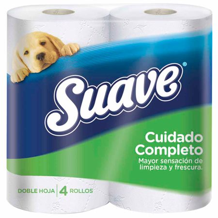 PAPEL HIGIÉNICO SUAVE CUIDADO COMPLETO DOBLE HOJA PAQUETE X4 UNDS | La ...