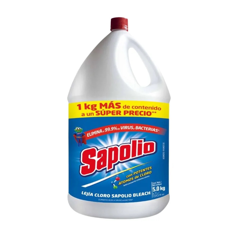 LEJÍA CLORO SAPOLIO BLEACH 5 KG | La Gran Bodega
