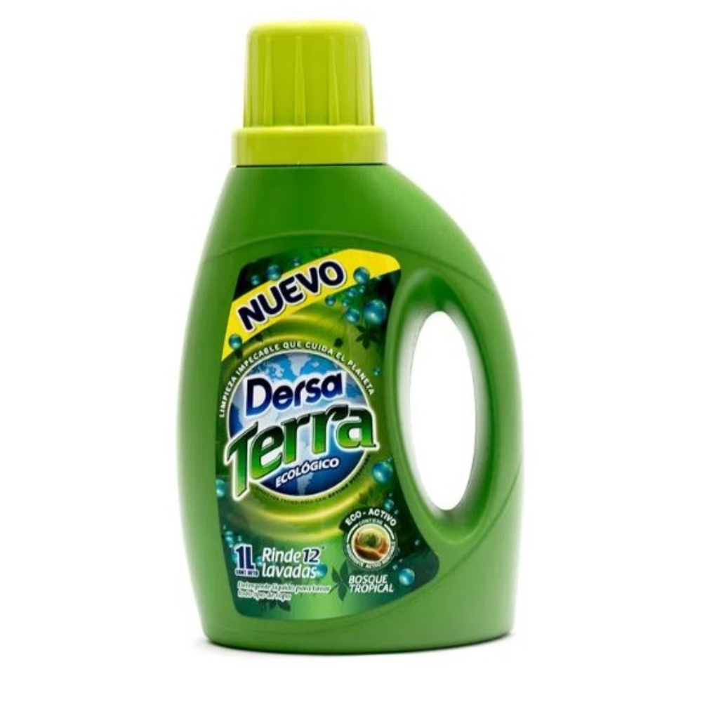 DETERGENTE LÍQUIDO ECOLÓGICO DERSA TERRA BOTELLA 1 L | La Gran Bodega