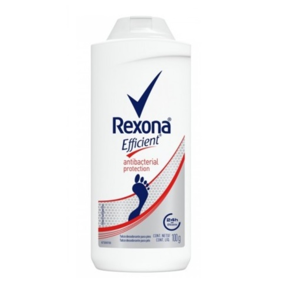 TALCO PARA PIES REXONA EFFICIENT ANTIBACTERIAL 100 GR | La Gran Bodega