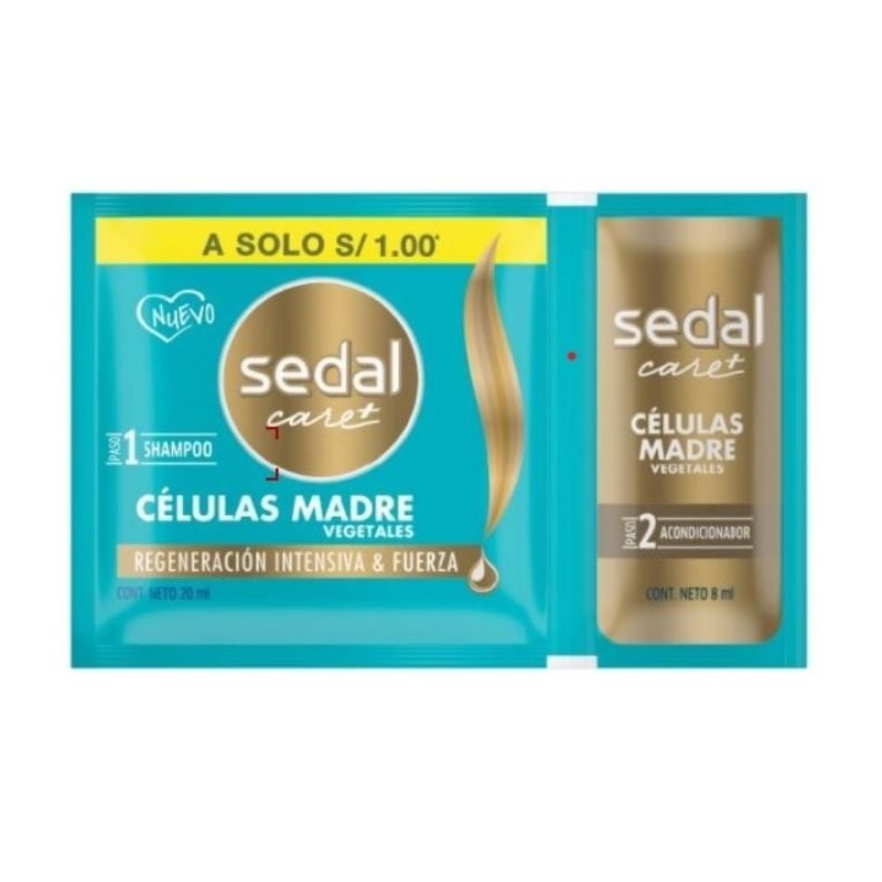 SHAMPOO SEDAL EN SACHET CELULAS MADRE TIRA 12 UNDS DE 20ML ...