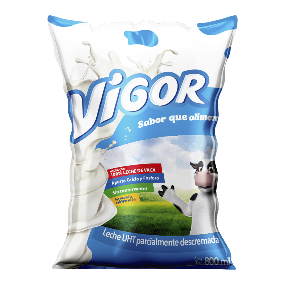 LECHE UHT VIGOR BOLSA 800ML | La Gran Bodega